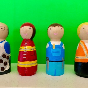 Community Helpers Peg Dolls - Etsy