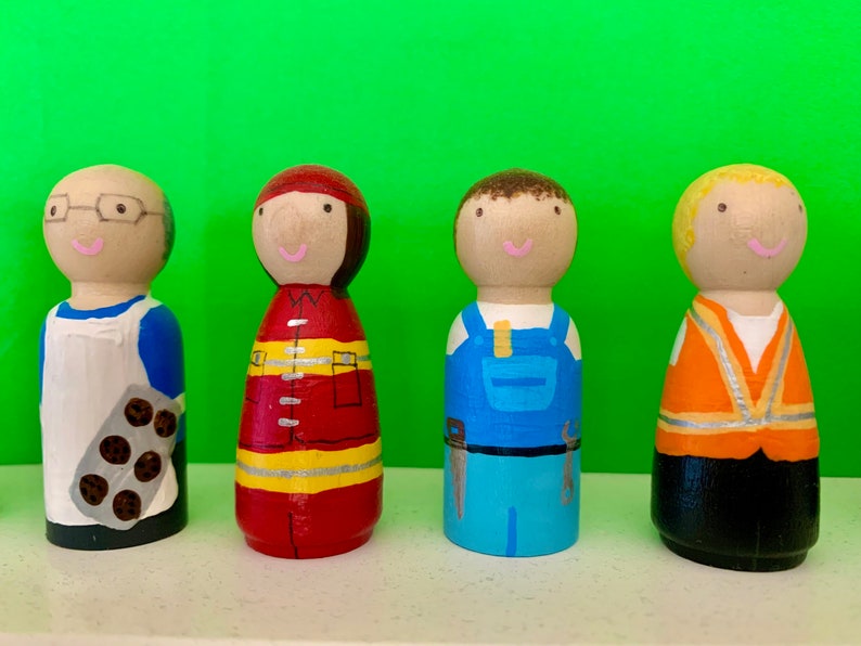 Community Helpers Peg Dolls - Etsy