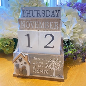 Wooden Block Perpetual Calendar Withlove and Affection Calendar there's ...