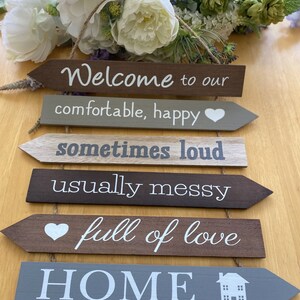 Multi Arrow Wooden Painted Welcome Sign 40 Cm - Etsy