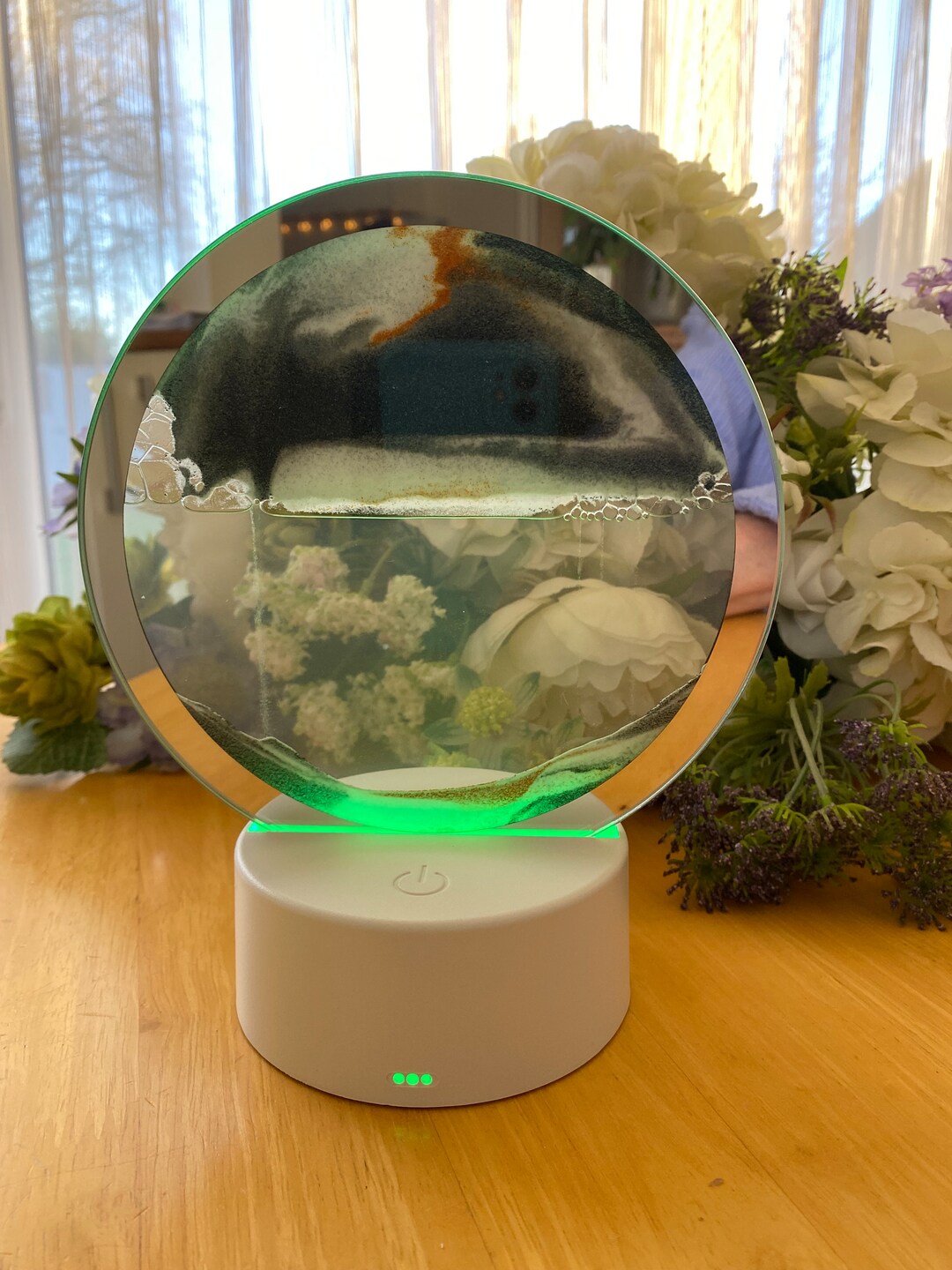 Pretty Quicksand Colour Changing Lamp - White and Grey Sand - Etsy