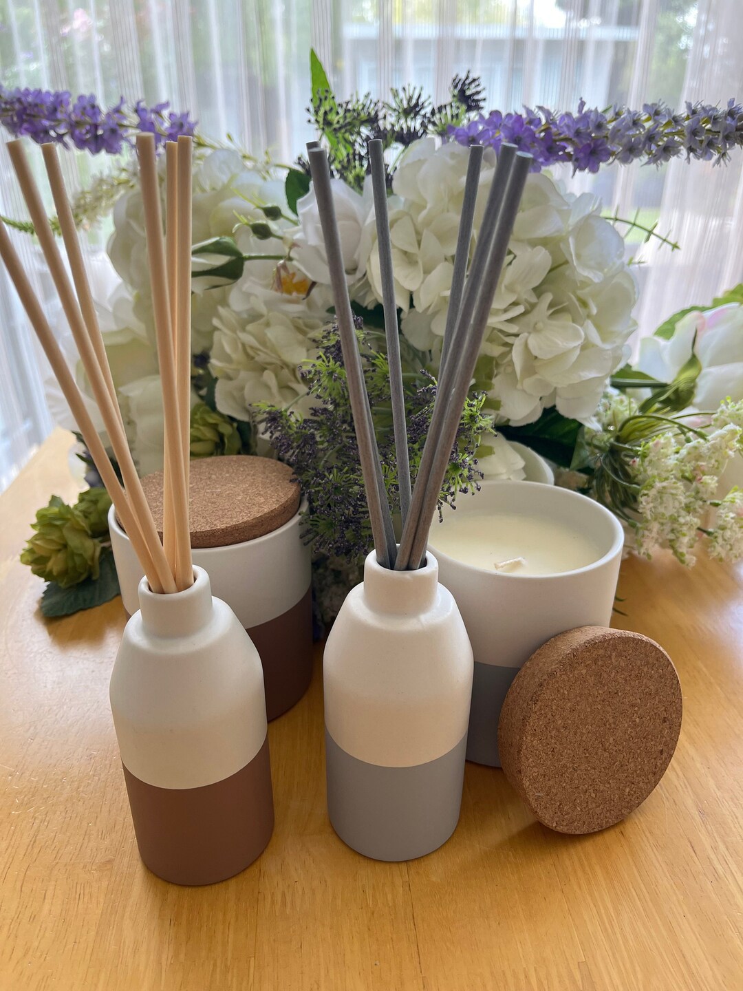 Highly Scented Beautiful Ceramic 100ml Room Reed Diffuser Refillable ...