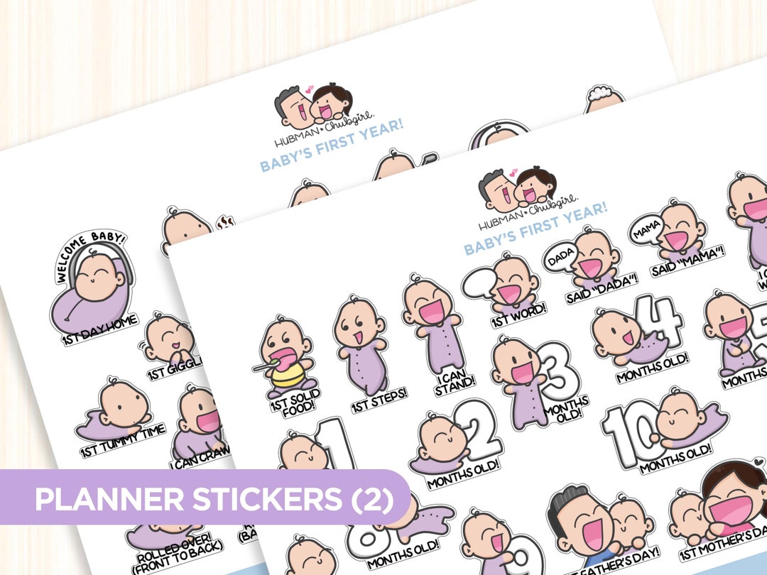 Baby's First Year Sticker Set - Etsy