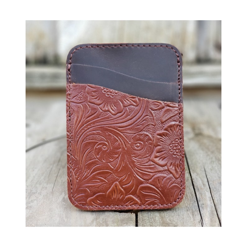 Vintage Minimalist Leather Wallet women men minimalist | Etsy