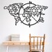 World Map Metal Wall Art, 2mm 0.08 Thick Sturdy Iron Sheet, Ready to ...