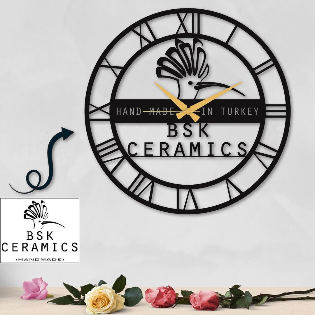 Custom Wall Clock From Your Logo Personalized Metal Wall Art - Etsy