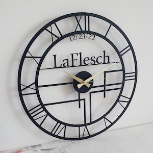 Customized Metal Wall Clock, Personalized Name Wall Clock for ...