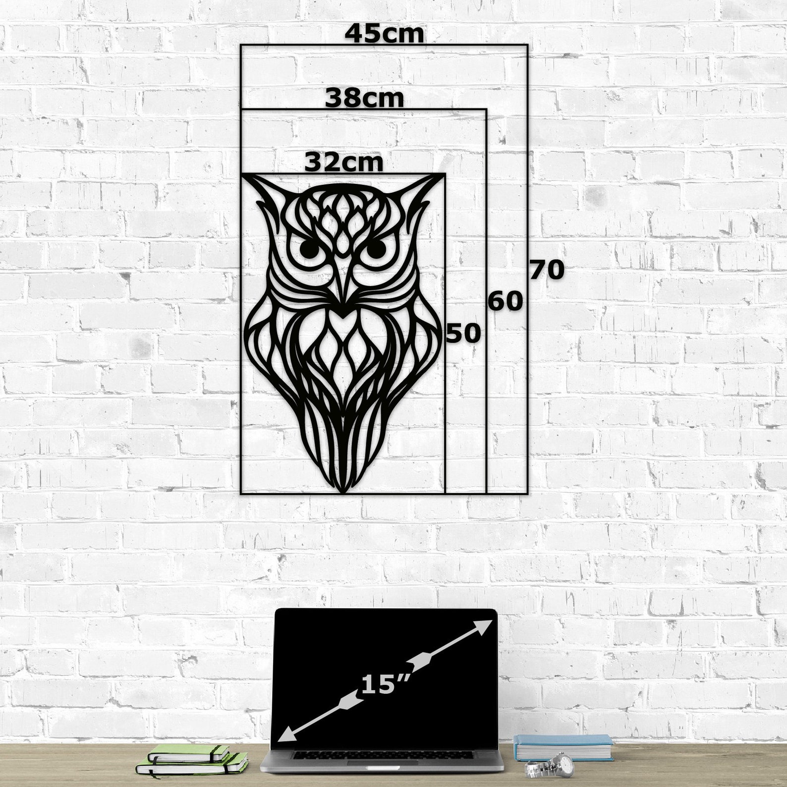 Owl Metal Wall Art 2mm008 Thick Iron Sheet Ready to - Etsy