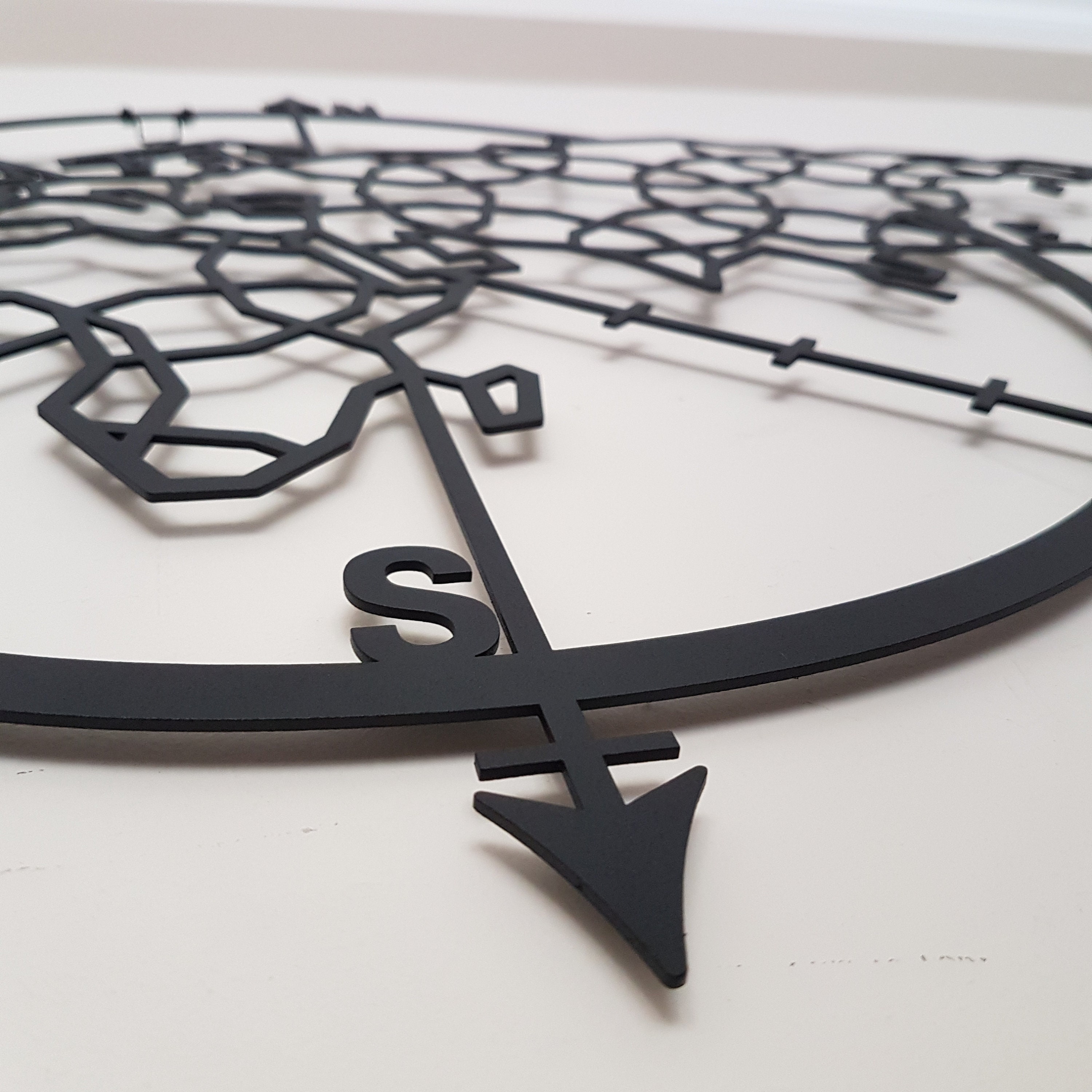 World Map Metal Wall Art 2mm 0.08 Thick Sturdy Iron - Etsy