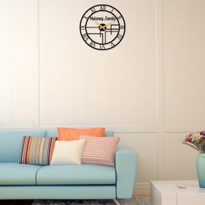 Customized Metal Wall Clock, Personalized Name Wall Clock for ...