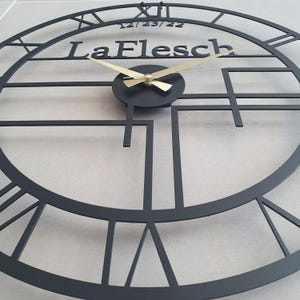 Customized Metal Wall Clock, Personalized Name Wall Clock for ...