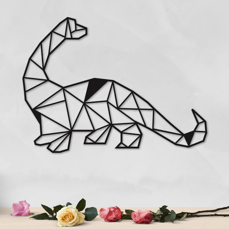 Geometric Dinosaur - Etsy