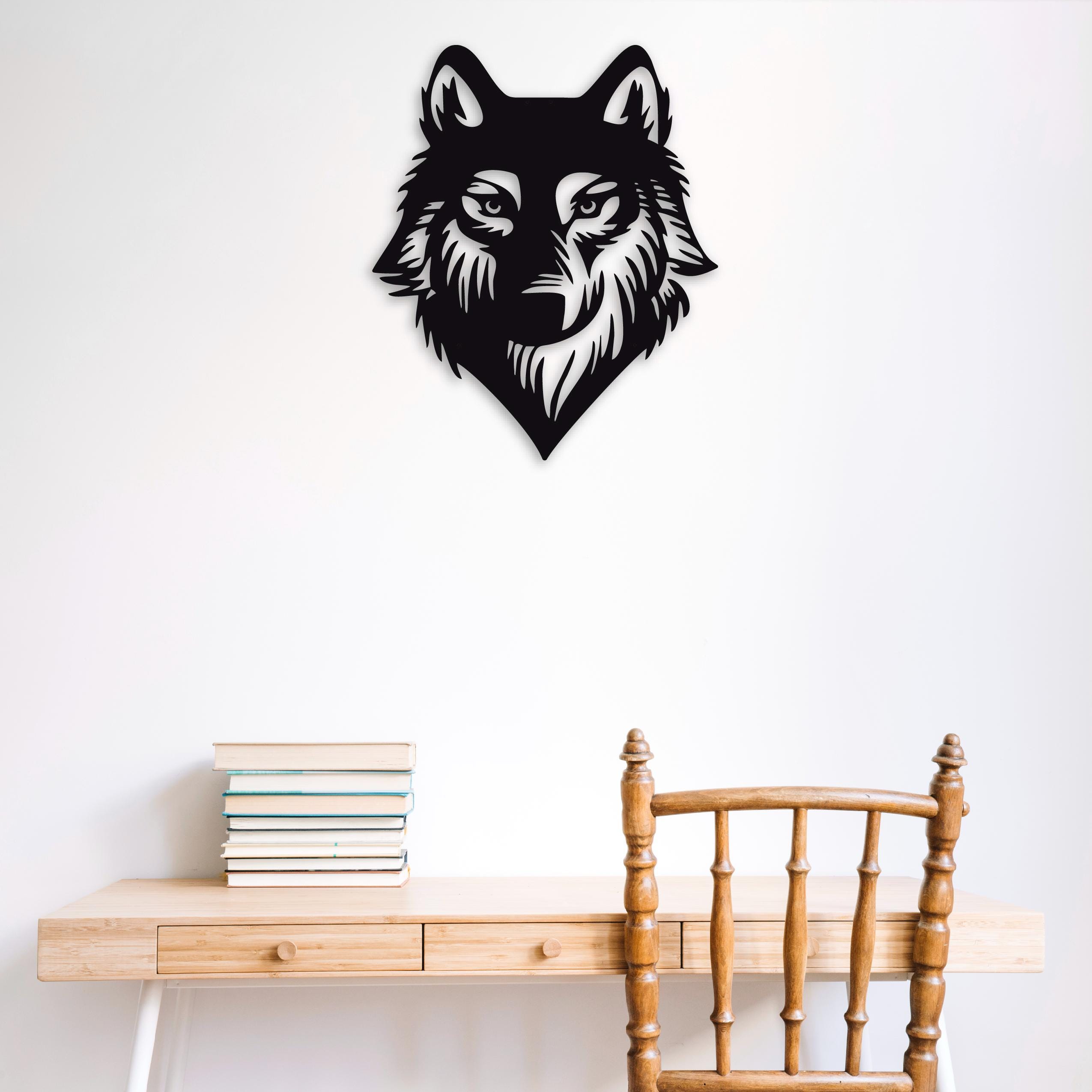 Metal Wall Art Wolf Head: Rustic Wolf Decor Made of Iron Sheet - Etsy