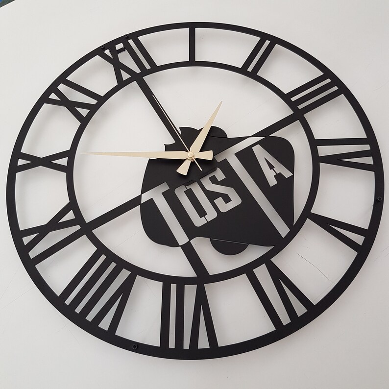 Custom Wall Clock From Your Logo Personalized Metal Wall Art - Etsy
