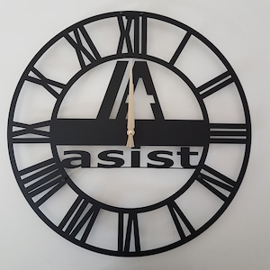 Custom Wall Clock From Your Logo, Personalized Metal Wall Art, Office ...
