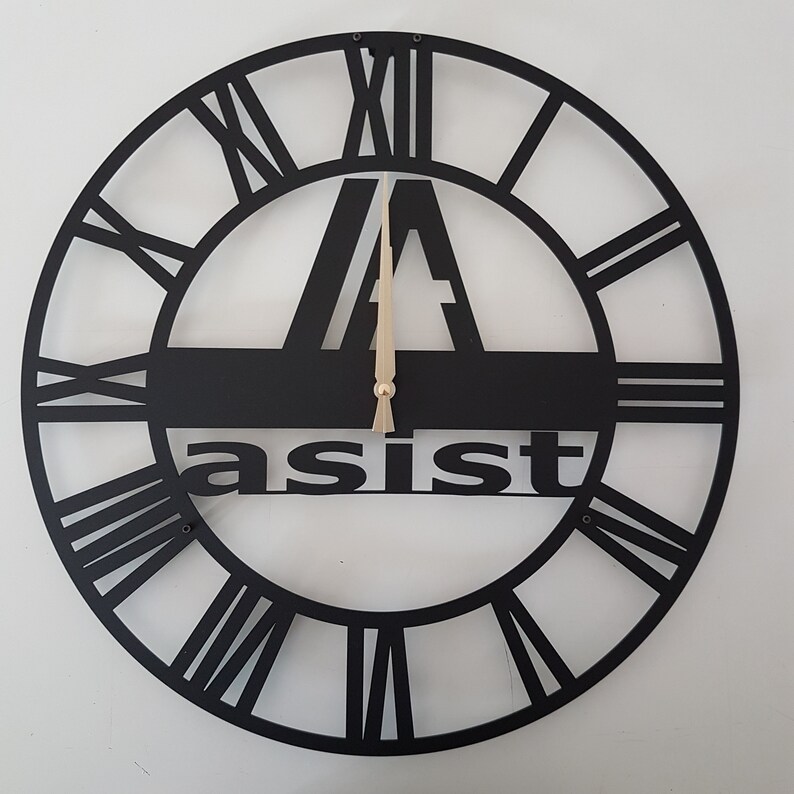 Custom Wall Clock From Your Logo Personalized Metal Wall Art - Etsy