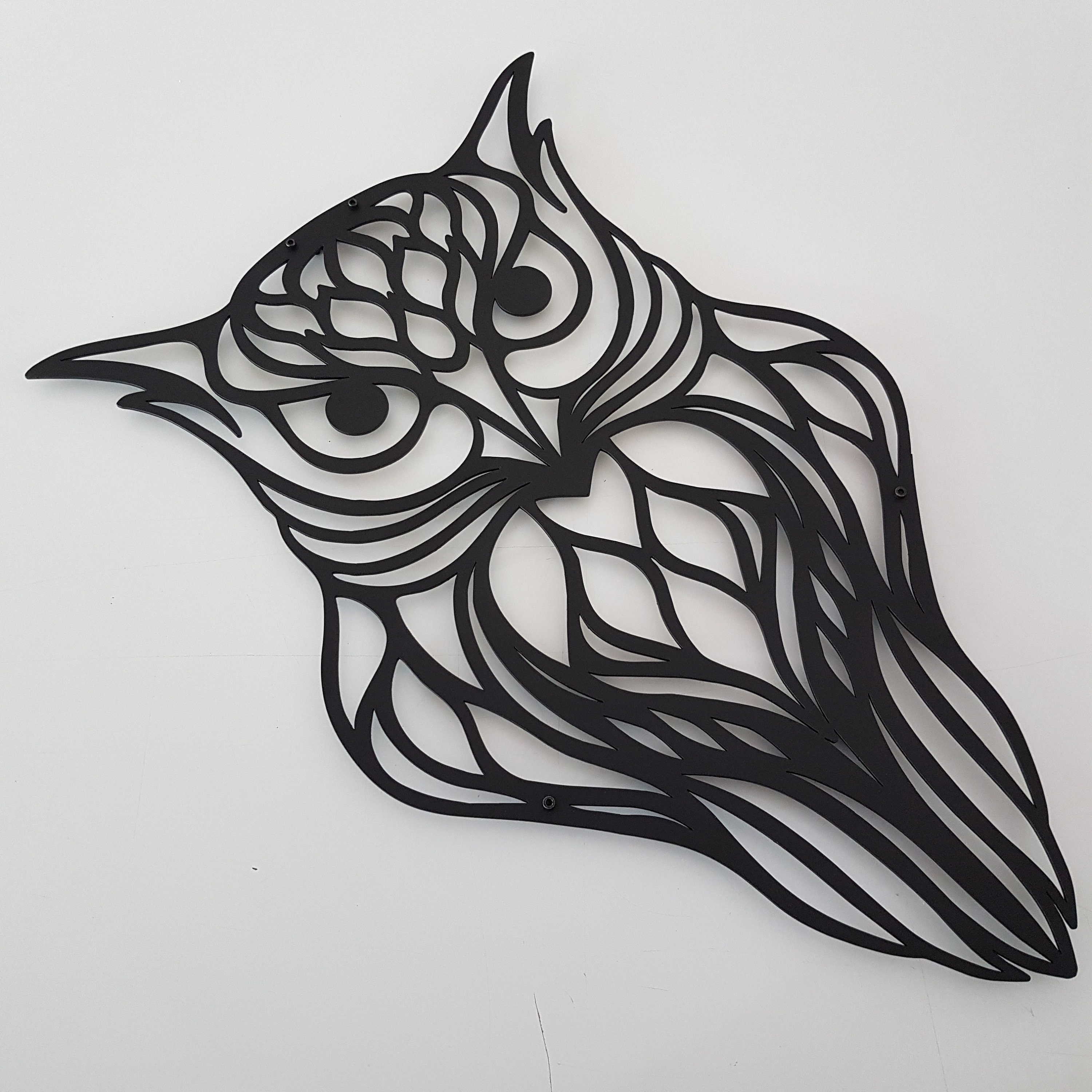 Owl Metal Wall Art 2mm008 Thick Iron Sheet Ready to - Etsy