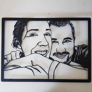 Custom Metal Portrait: Unique and Stylish Wall Art From Photo Made of ...