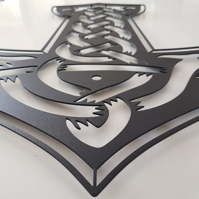 Thor Hammer Metal Wall Art Mjolnir Wall Decor Avengers Storm | Etsy