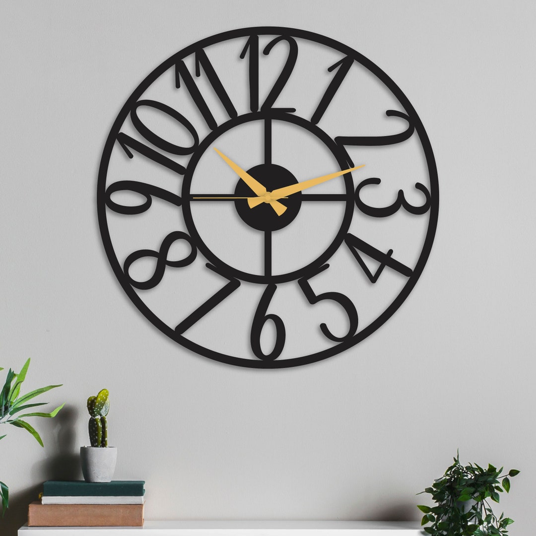 40 Inch Metal Wall Clock, 100 Cm Metal Wall Clocks, Thick Sturdy Iron ...