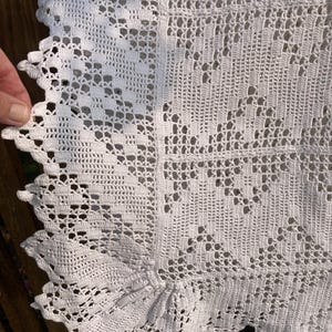 Vintage French Hand Crocheted Bedspread/throw - Etsy UK