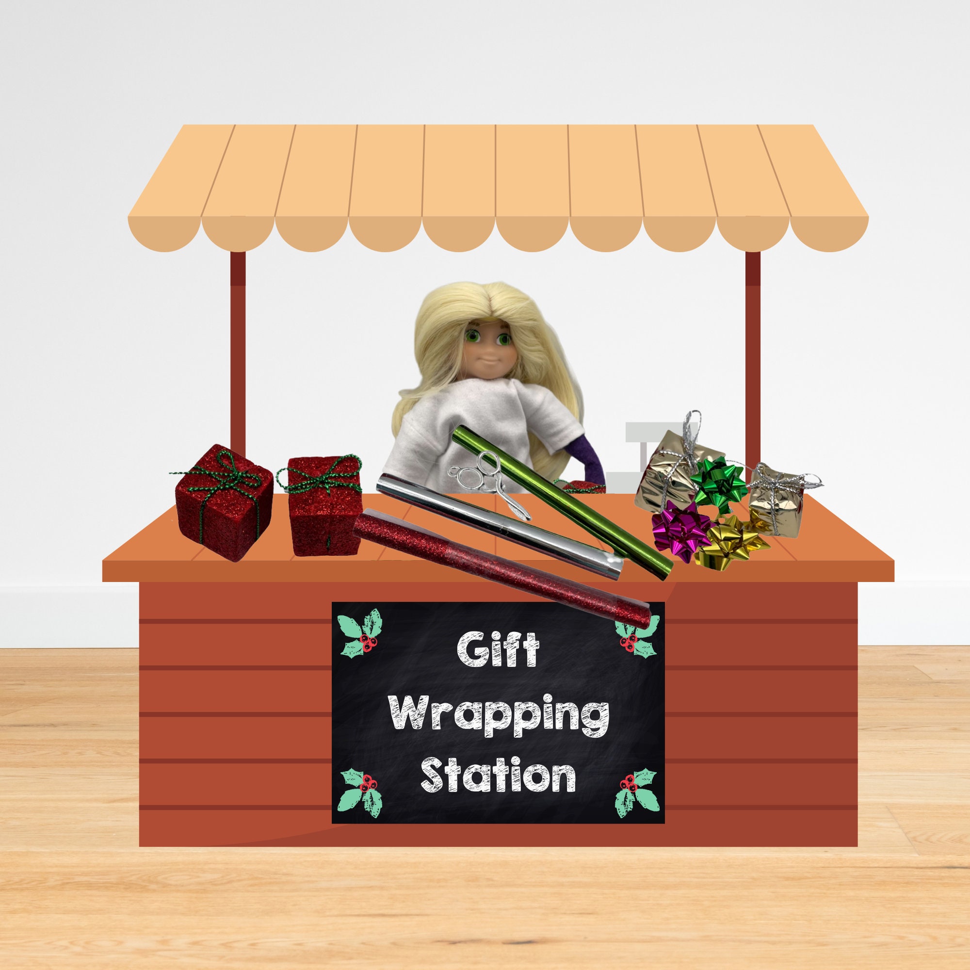 Gift Wrapping Station Elf Prop or Doll Prop - Etsy