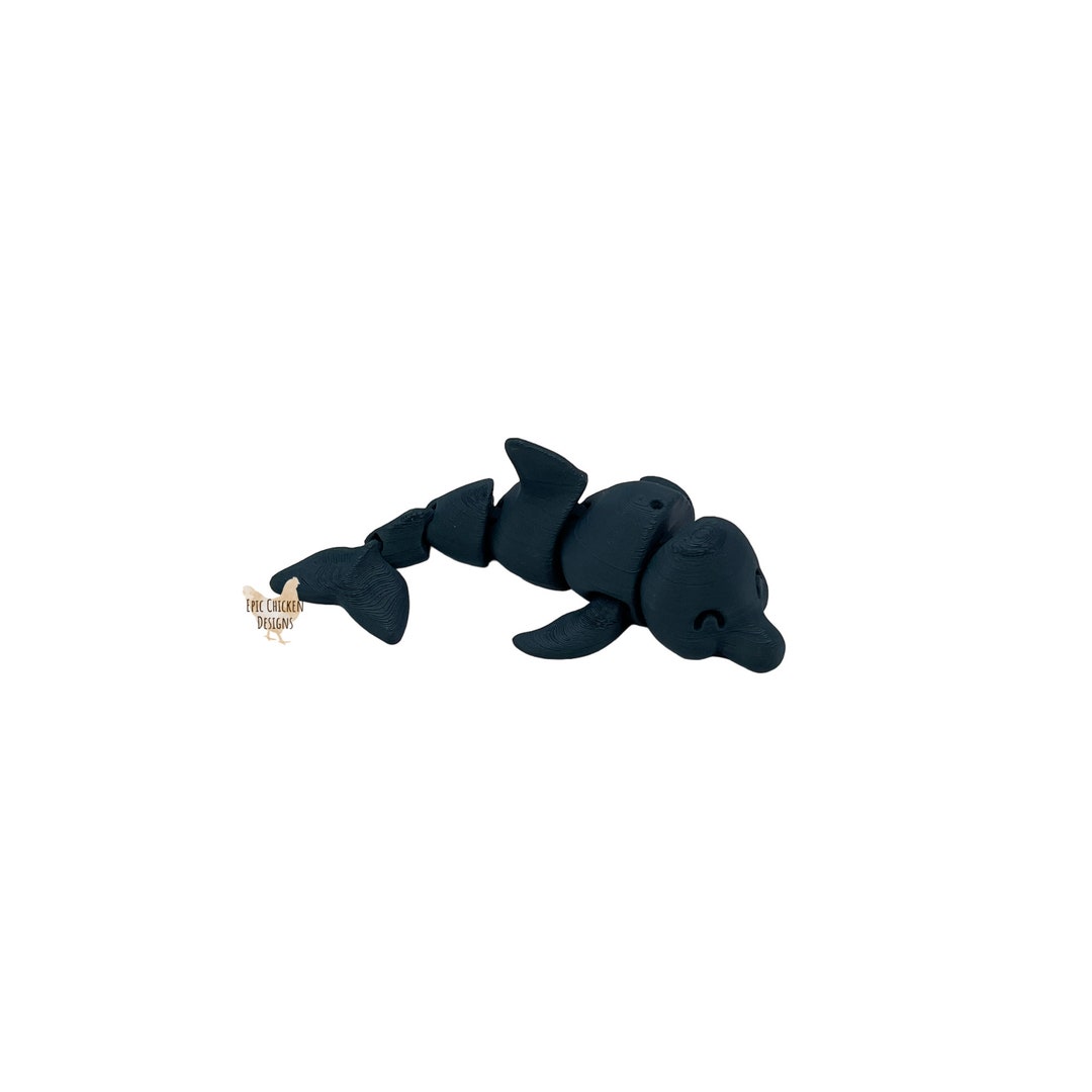 Dolphin Fidget Toy Flexi Dolphin Articulated Dolphin Fidget Toy Dark ...