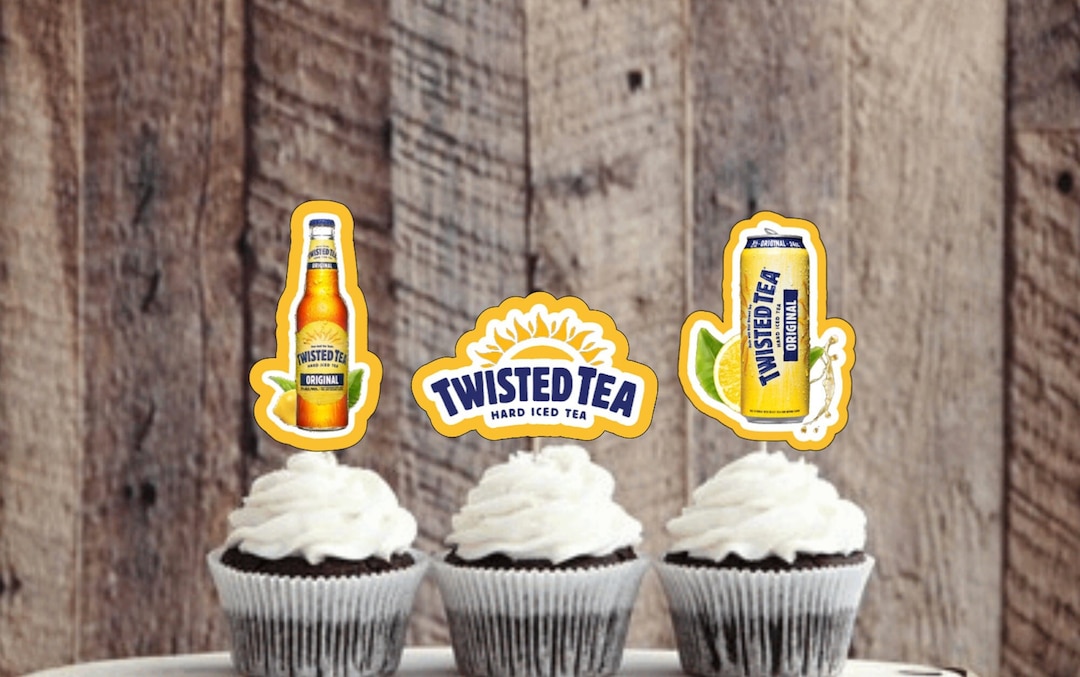 Twisted Tea Cupcake Toppers Adult Party 21st Birthday Summer Party Etsy