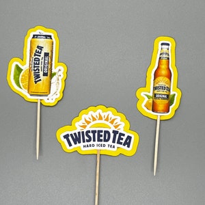 Twisted Tea Cupcake Toppers | Adult Party | 21st Birthday | Summer ...