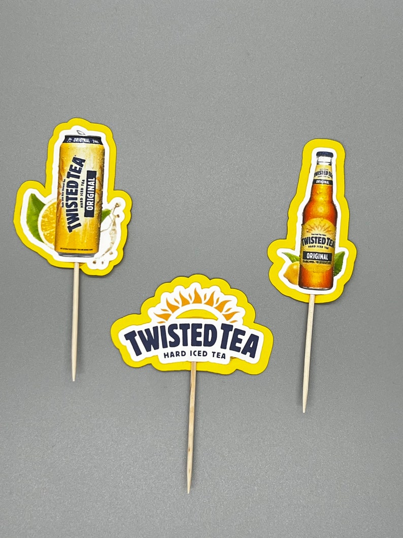 Twisted Tea Cupcake Toppers Adult Party 21st Birthday - Etsy