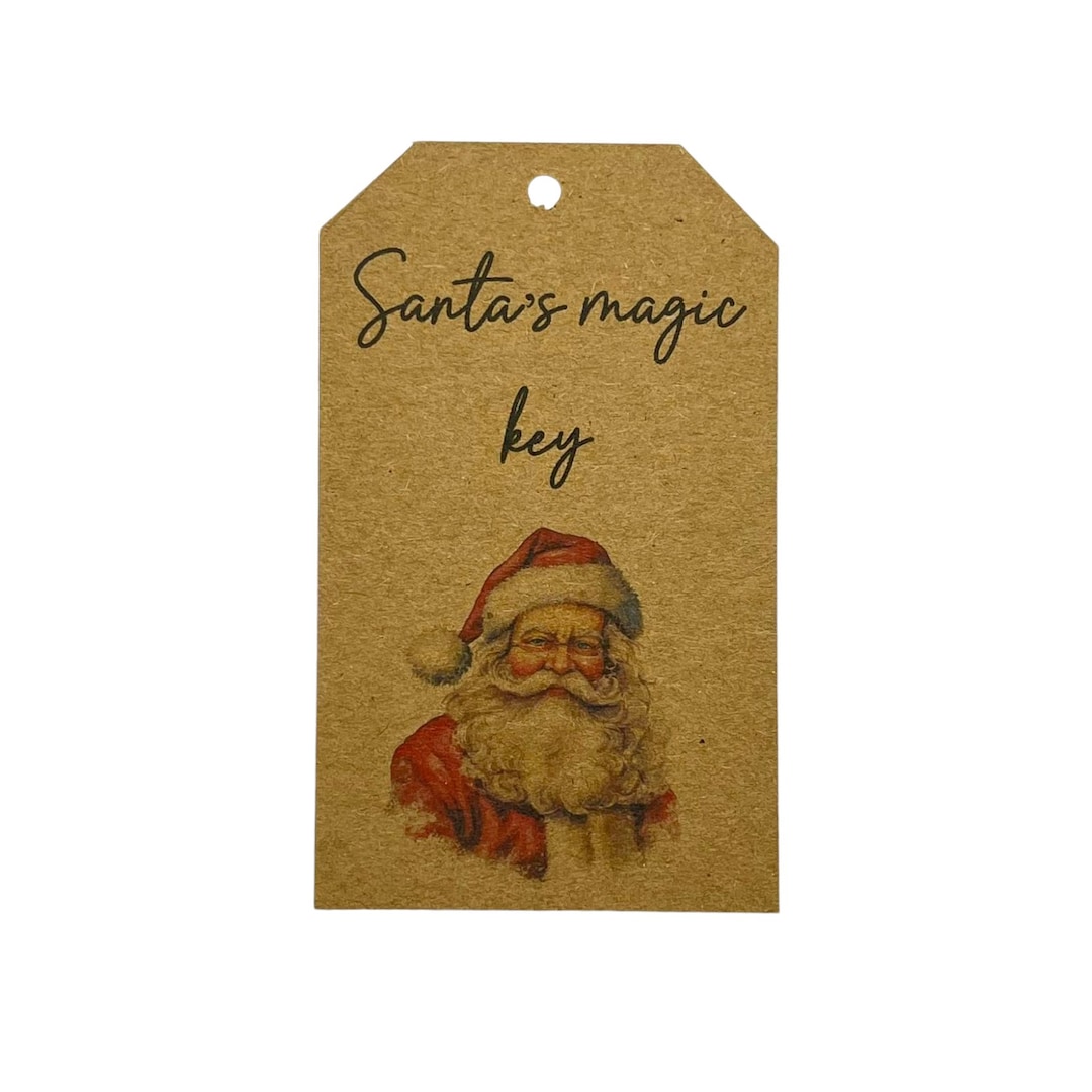10 X Santa's Magic Key Tags Christmas Eve Magic Labels Fundraising ...