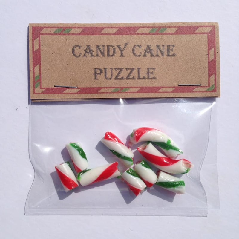 Candy Cane Puzzle - Etsy