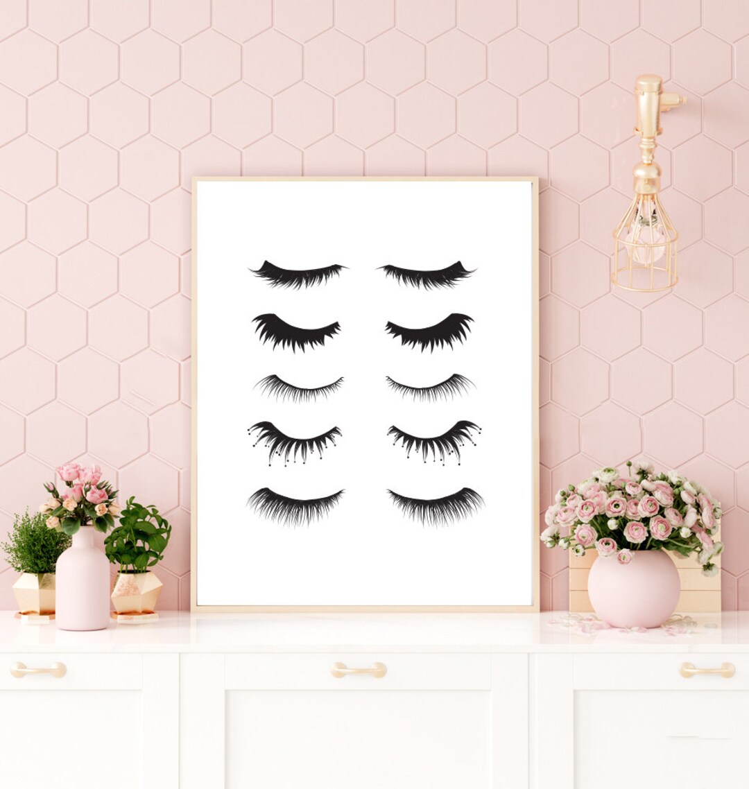 Eyelashes Wall Art Home Decor Print Picture A5 A4 A3 Gift - Etsy