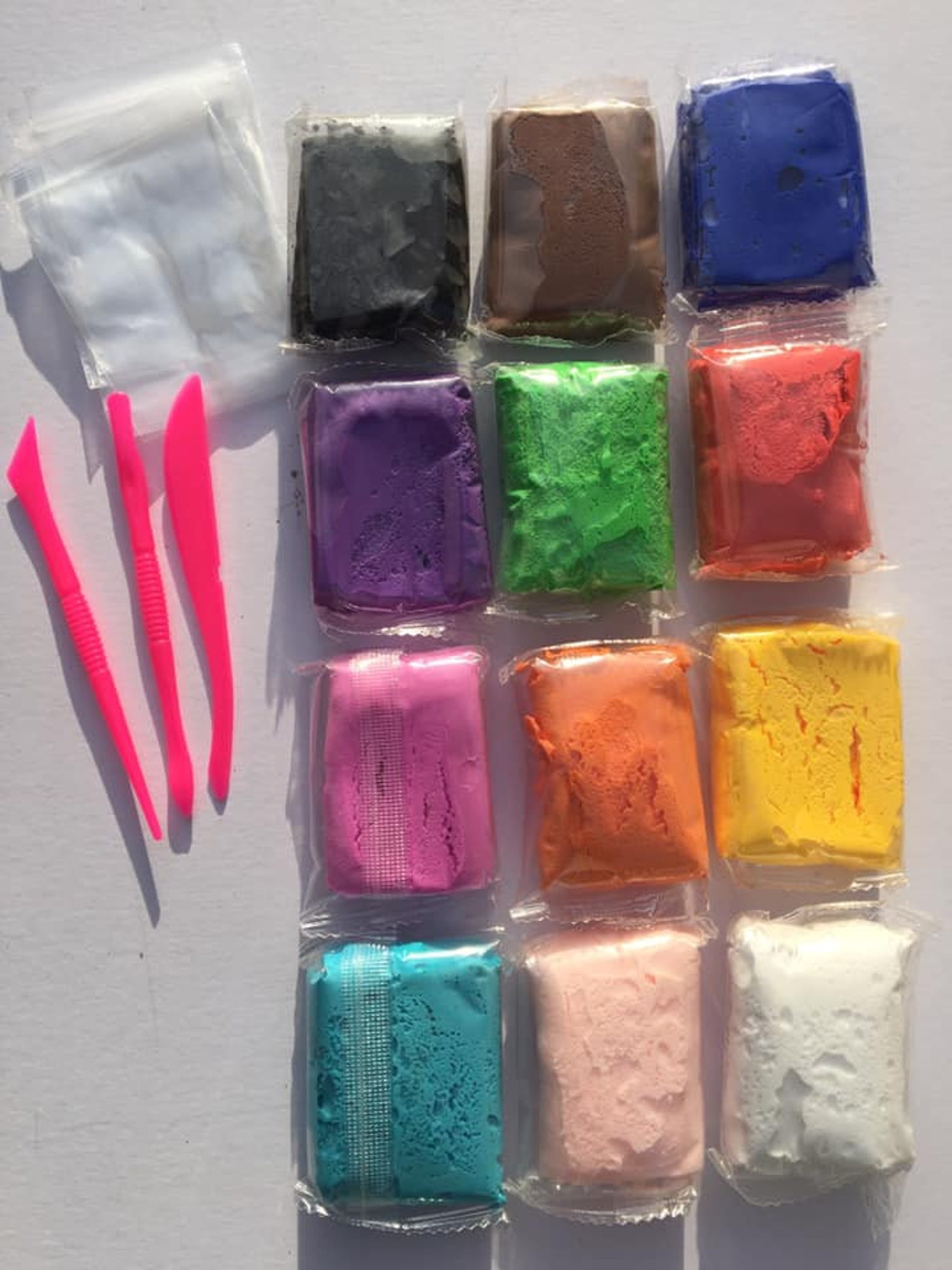 12 X Colour Air Dry Clay Kit Creative Educational DIY Kids - Etsy