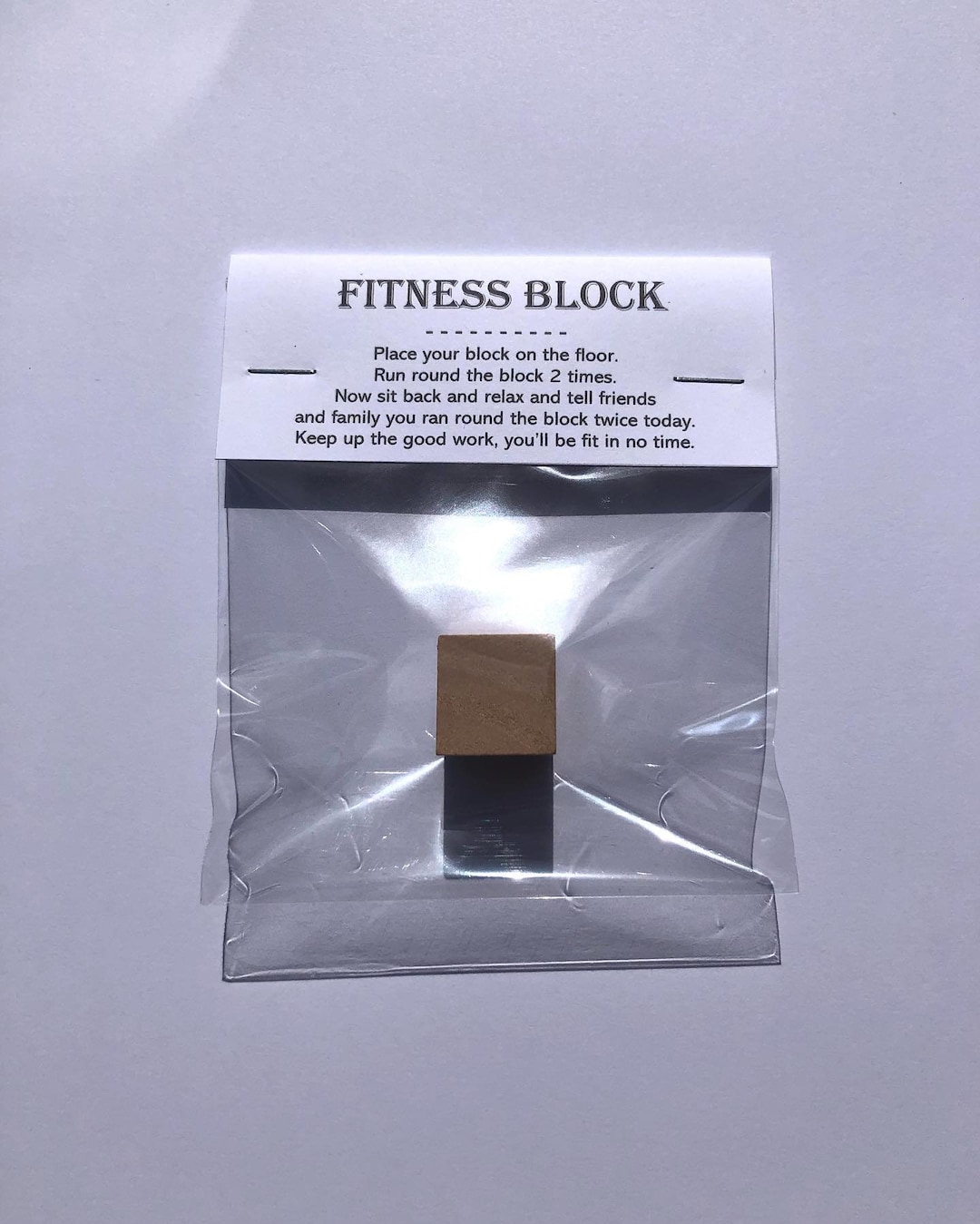 Novelty Fitness Block Joke Gift Fun Silly Gag Secret Santa Stocking ...