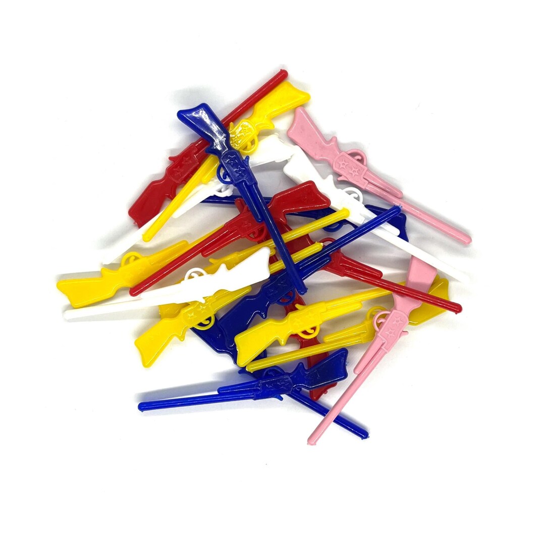 20 X Small Plastic Rifles Guns Party Loot Bags Embellishments Charms ...