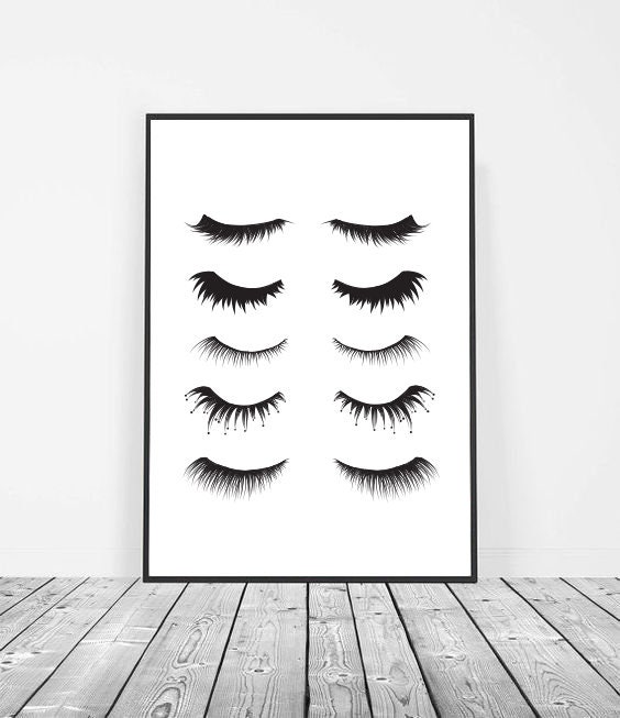 Eyelashes Wall Art Home Decor Print Picture A5 A4 A3 Gift - Etsy