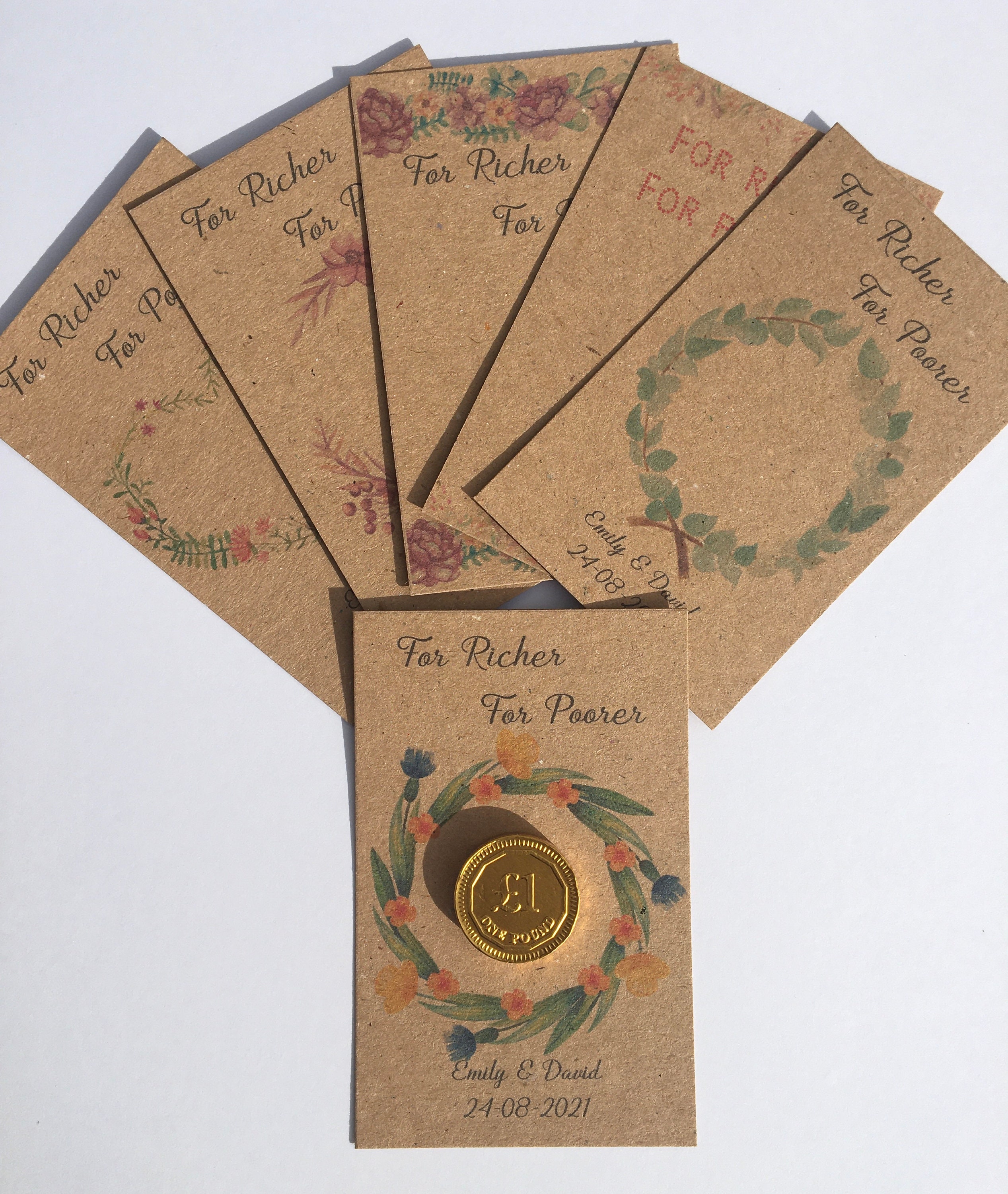 10 X Personalised for Richer for Poorer Chocolate Wedding - Etsy