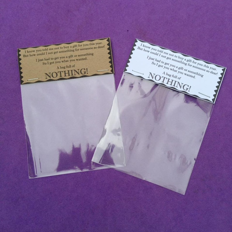 Bag of Nothing Literally Nothing Great Novelty Gift - Etsy
