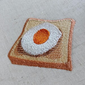 Mini Fried Egg Bread Embroidery File Embroidery Pattern File, Fried Egg ...