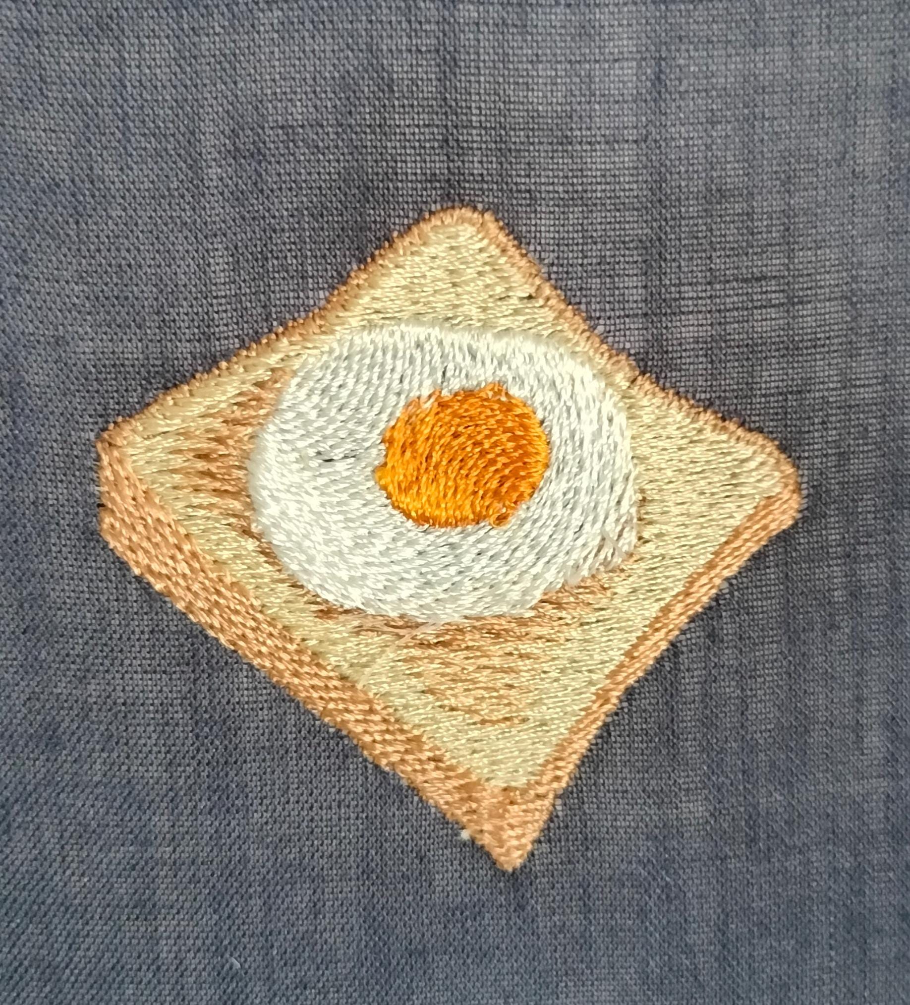Mini Fried Egg Bread Embroidery File Embroidery Pattern File, Fried Egg ...