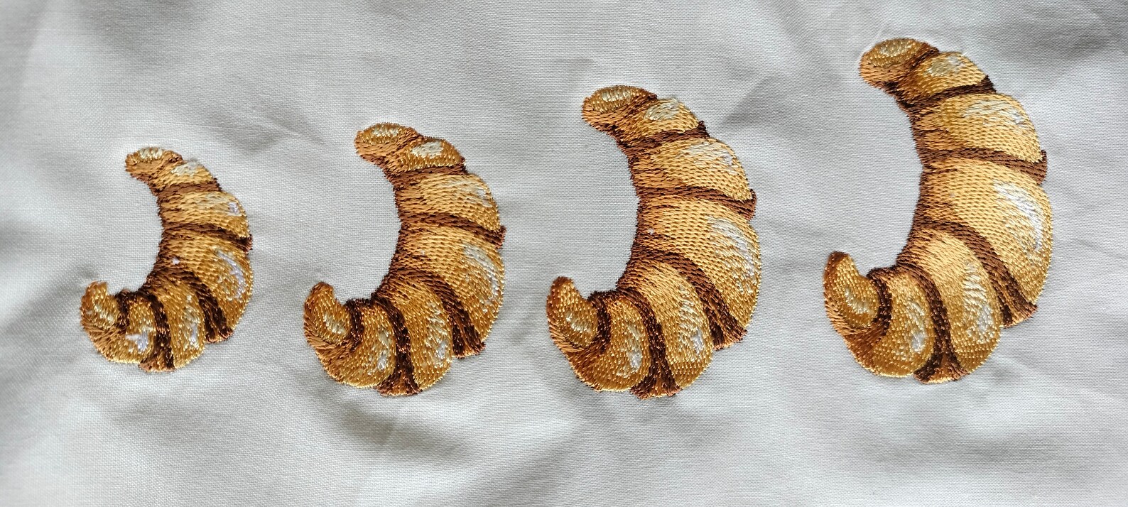 Croissant Embroidery File Design :9 Size (digital Download) - Etsy