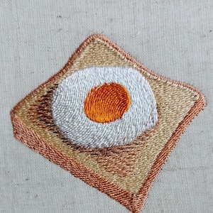 Mini Fried Egg Bread Embroidery File Embroidery Pattern File, Fried Egg ...