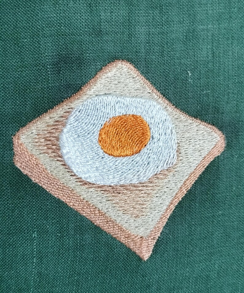 Mini Fried Egg Bread Embroidery File Embroidery Pattern File, Fried Egg ...