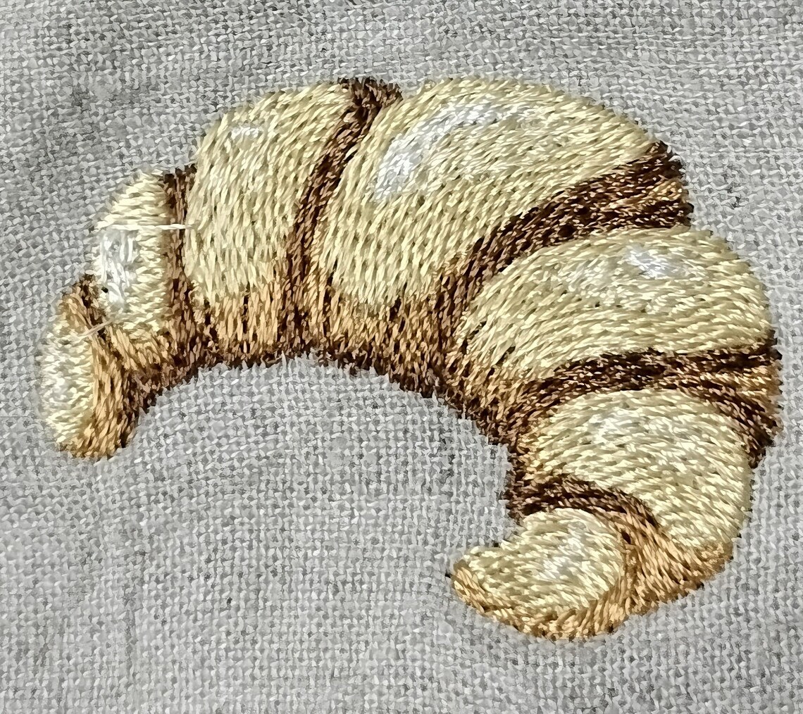 Croissant Embroidery File Design :9 Size (digital Download) - Etsy