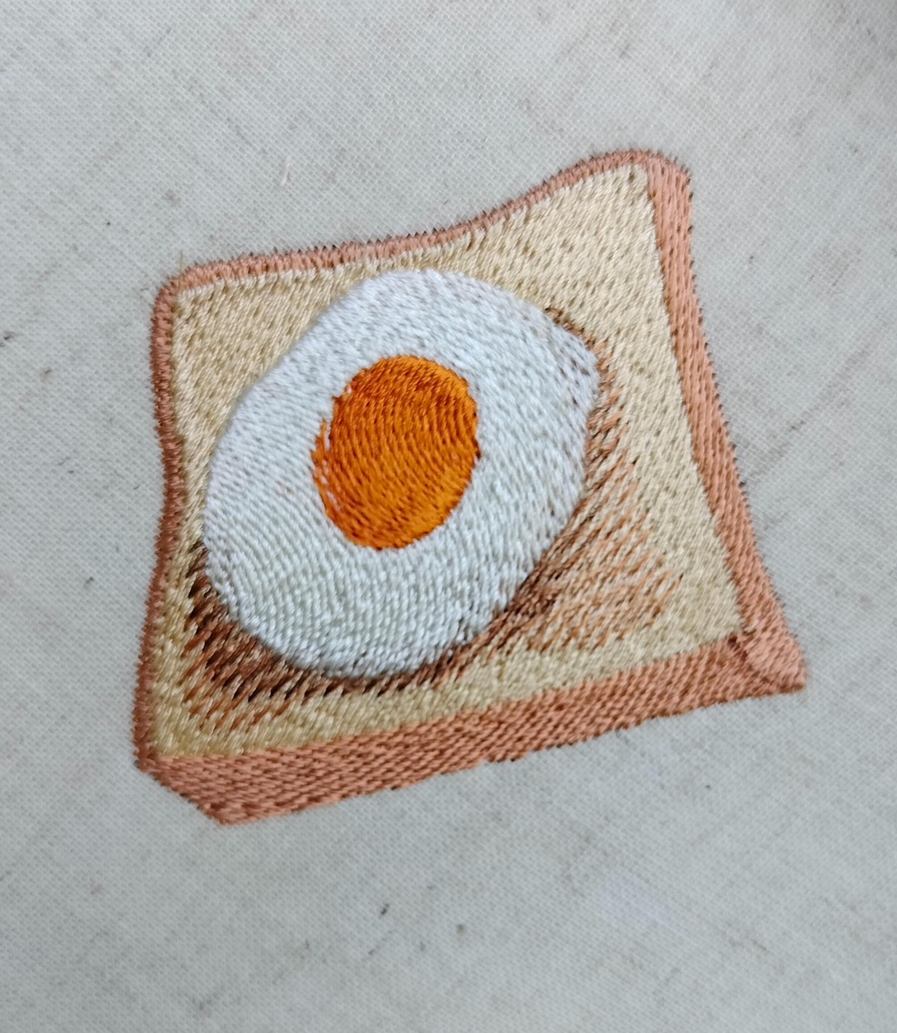 Mini Fried Egg Bread Embroidery File Embroidery Pattern File, Fried Egg ...
