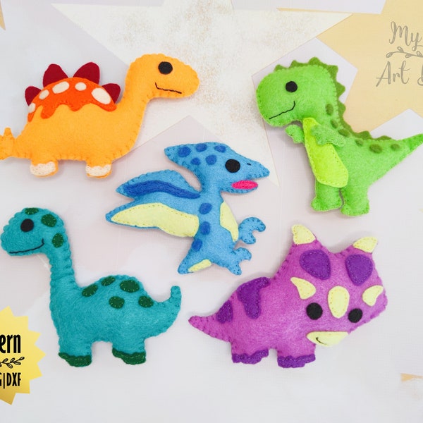 Felt Dinosaurs - Etsy