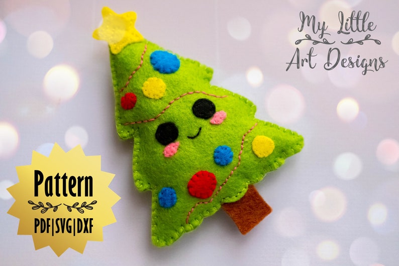 Christmas Tree Felt Ornament Christmas Tree Machine Cut Felt | Etsy