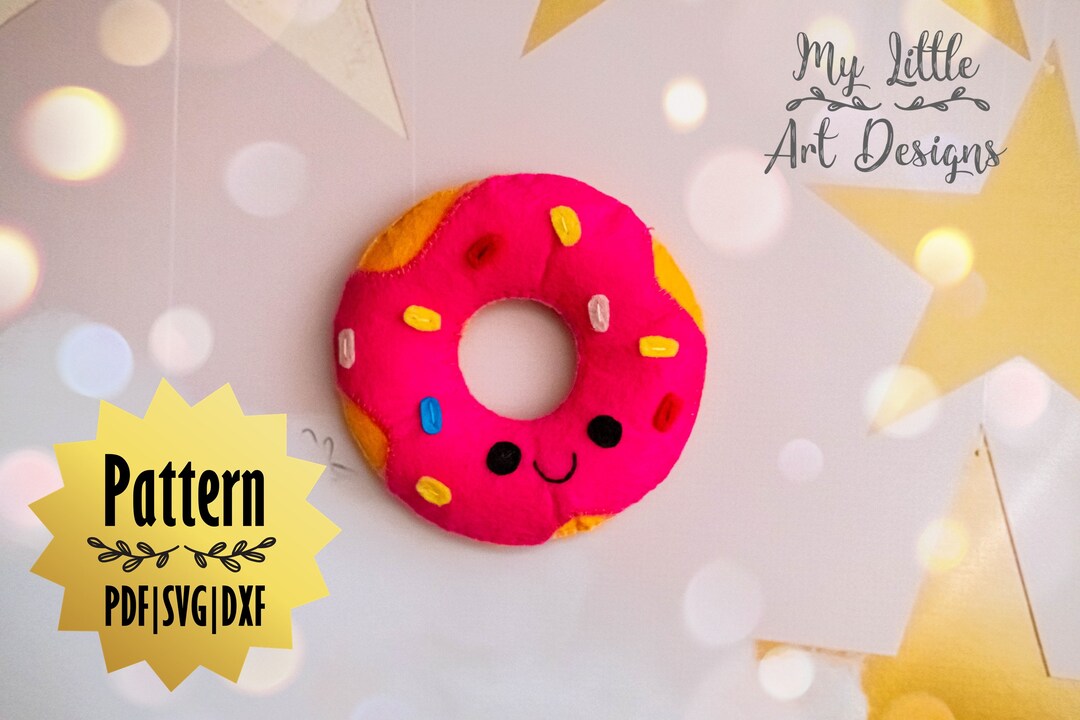 Felt Donut Sewing Pattern, Felt Sweet Pattern, Felt Gnome Pattern, Felt ...