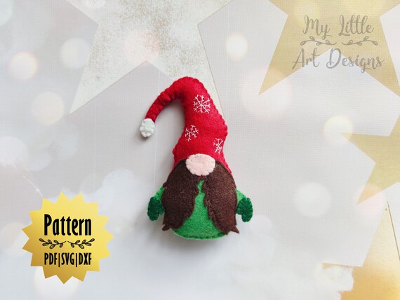 Felt Gnome Pattern Christmas Gnome Felt Pattern Felt Pattern | Etsy